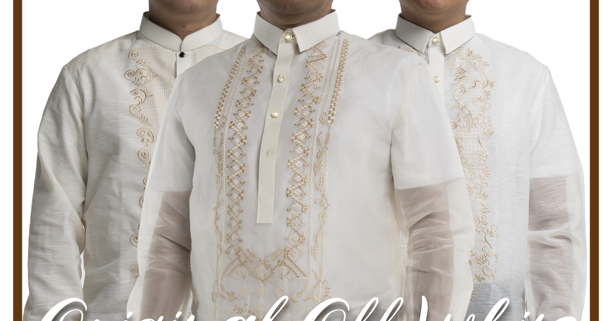 Shop Mens Barong Tagalog | Formal Barong Tagalog for Weddings & Events ...