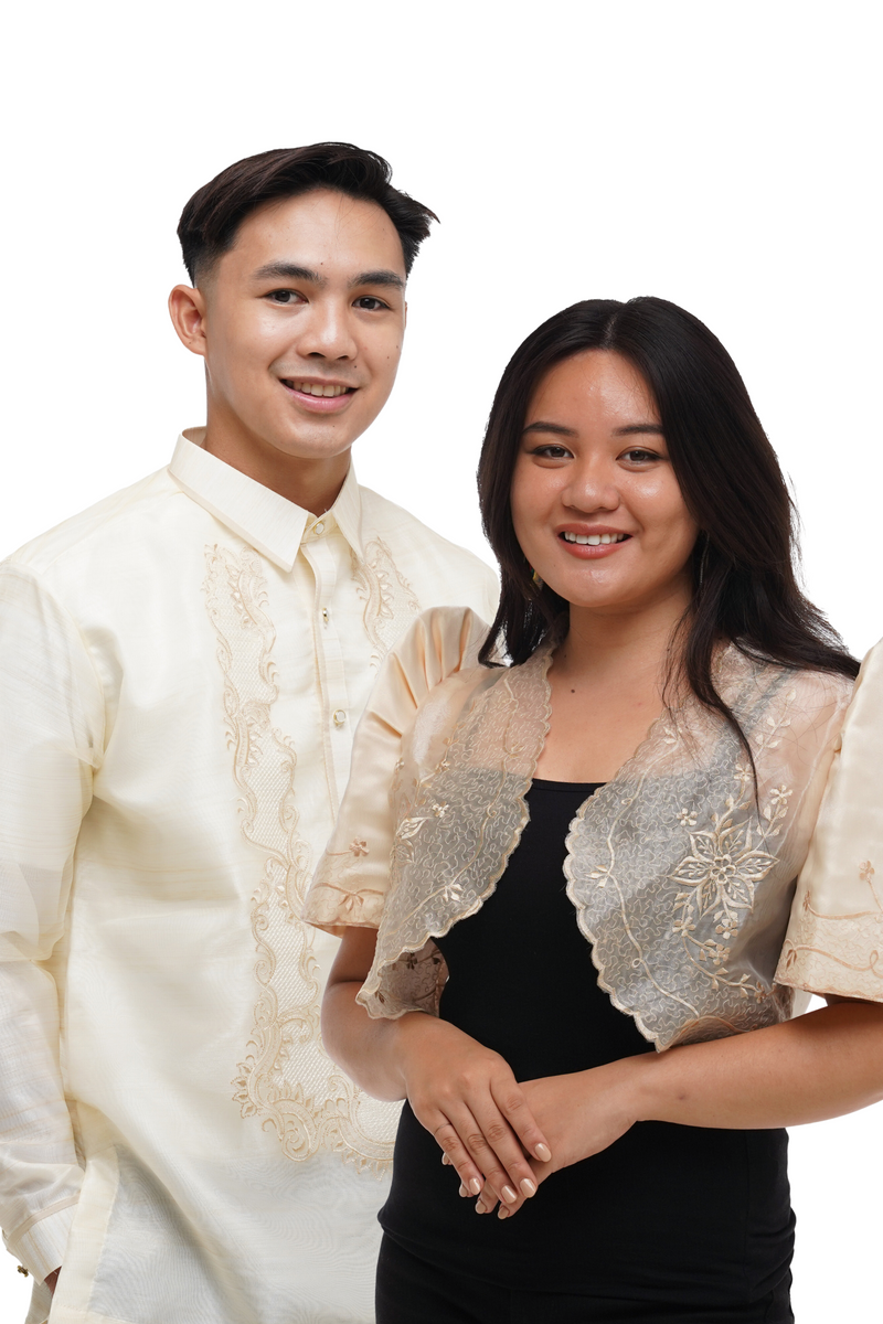 Premium Couple Set Organza Classic Barong Tagalog with Lining + Organza ...
