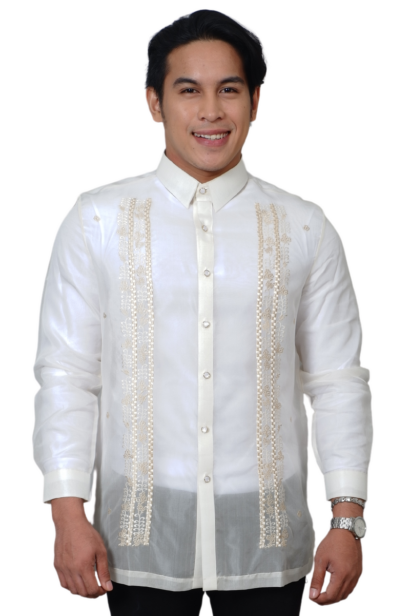 Jusi Elegant Classic Barong Tagalog Full Open- June JS61 – Barong World