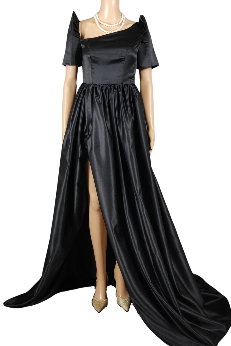 Midnight Elegance Black Modern Filipiniana Gown - Yen JB606 – Barong World