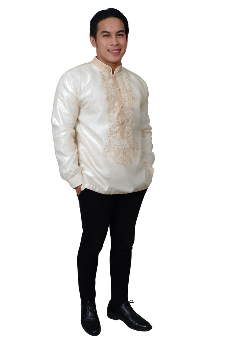 Pinya Organza Barong Tagalog Men - Juan JS120 For Sale – Barong World
