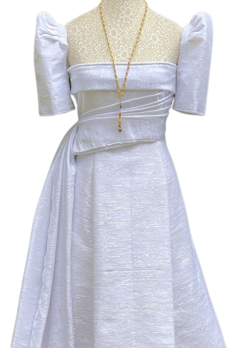 Handwoven Ilocos Inabel Filipiniana Dress - Jasmine - DM03