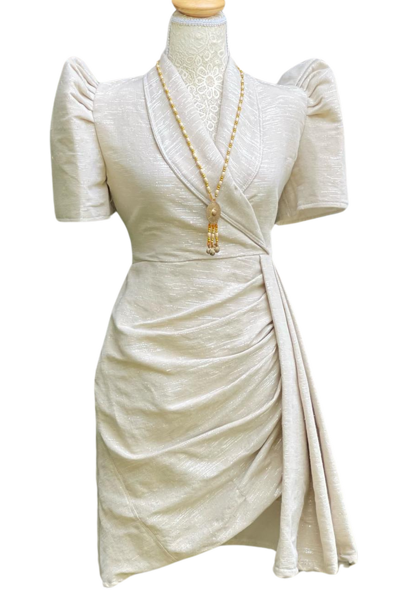 Handwoven Ilocos Inabel Filipiniana Dress - Jasmine - DM03 – Barong World