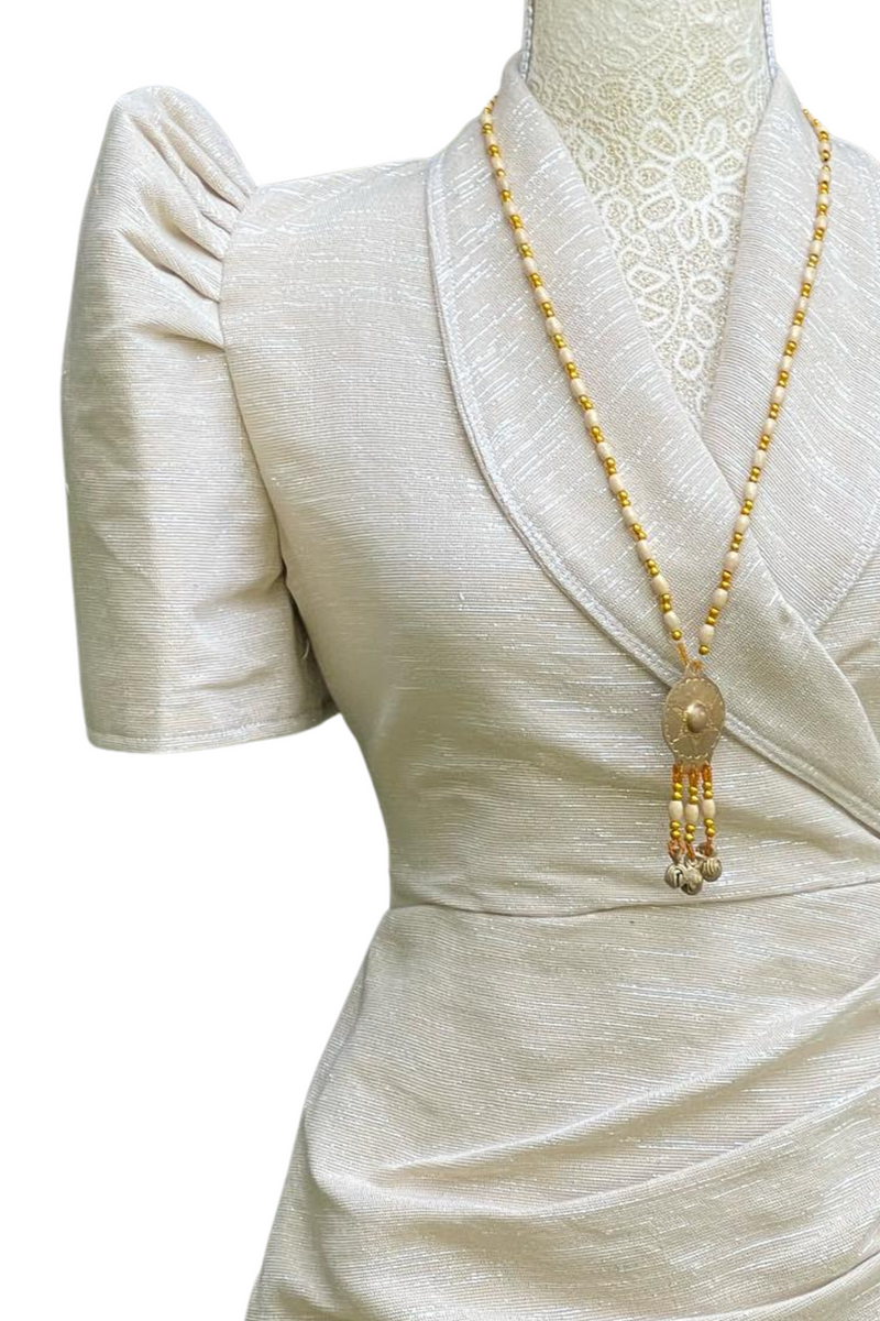 Handwoven Ilocos Inabel Filipiniana Dress - Jasmine - DM03 – Barong World