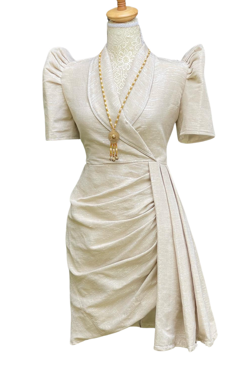 Handwoven Ilocos Inabel Filipiniana Dress - Jasmine - DM03
