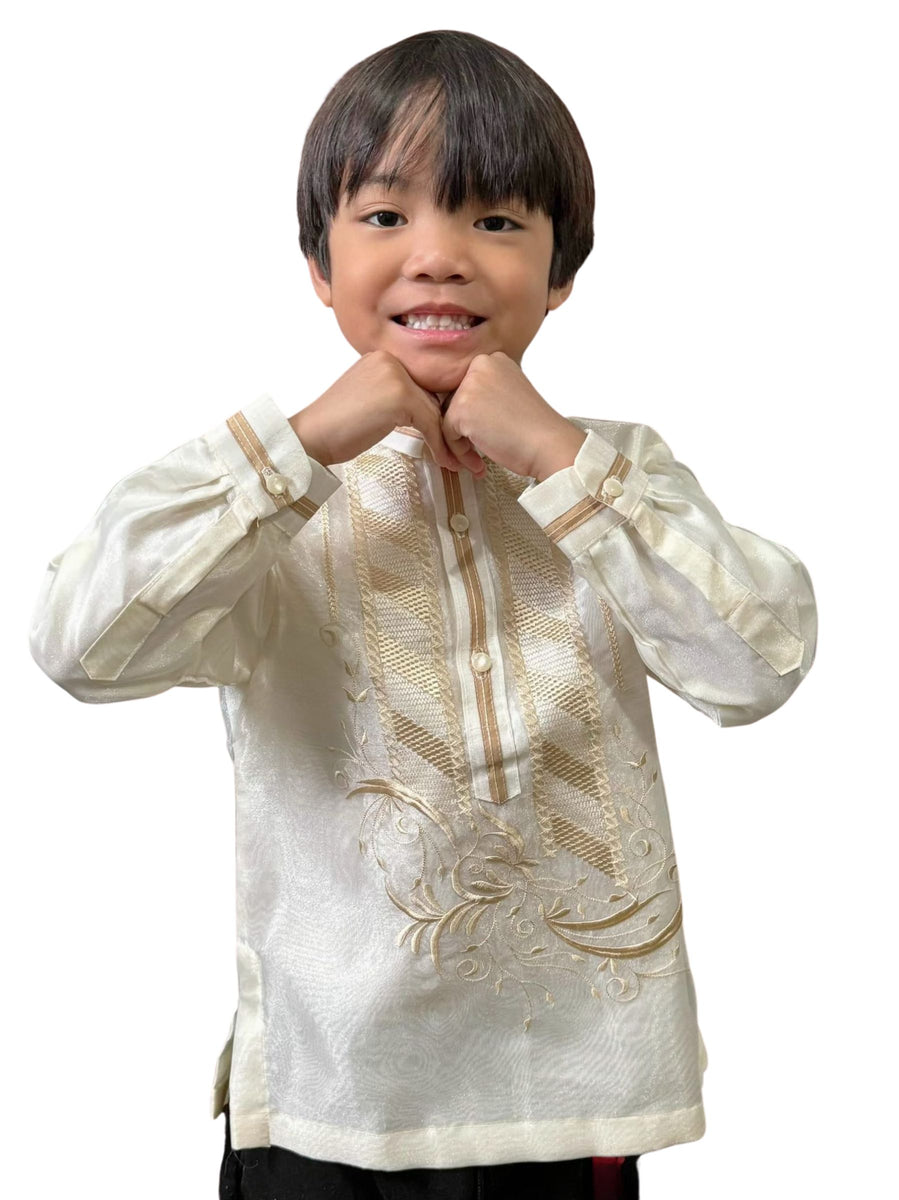 Organza Boys Barong Tagalog Kids - JayJay - JB22 | Barong World