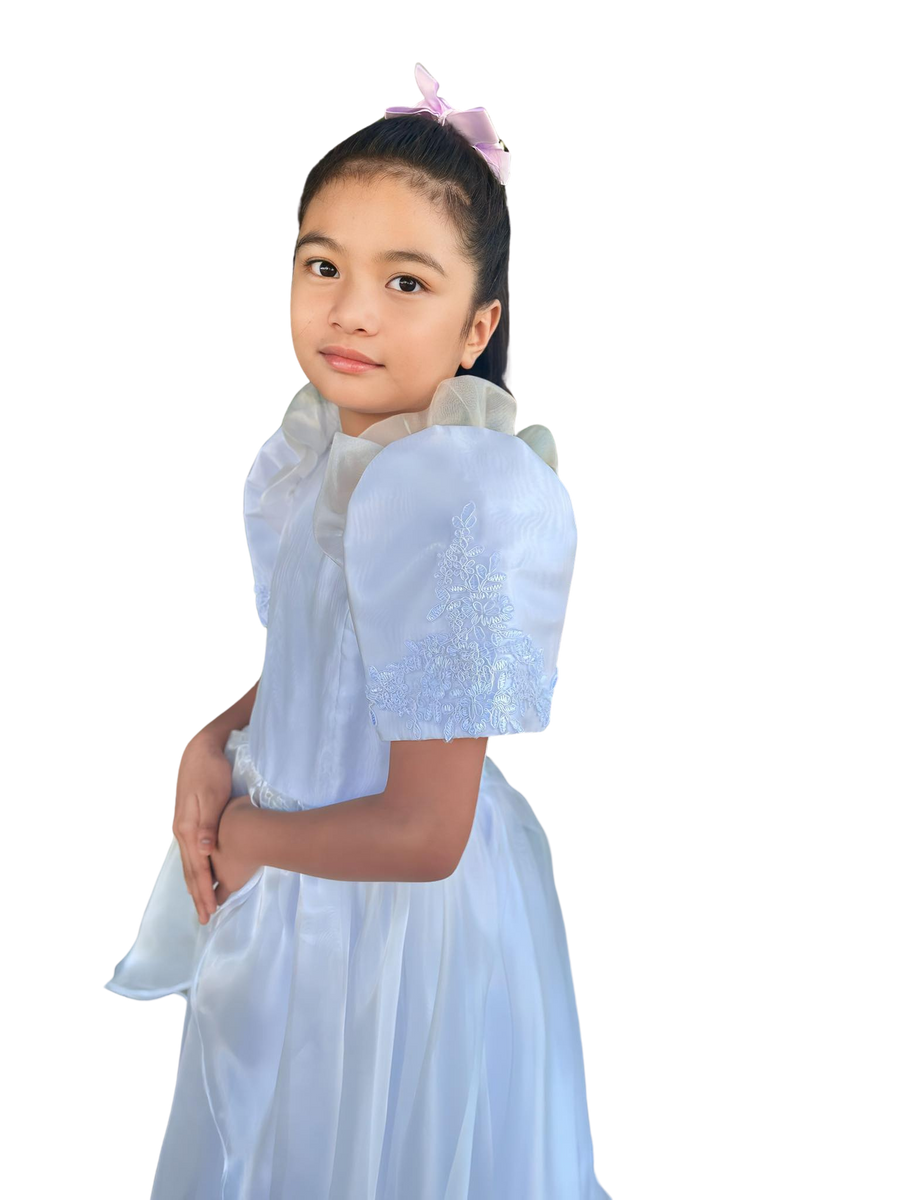 Premium Filipiniana Flower Girl Dress - Chloe - JB344 | Barong World