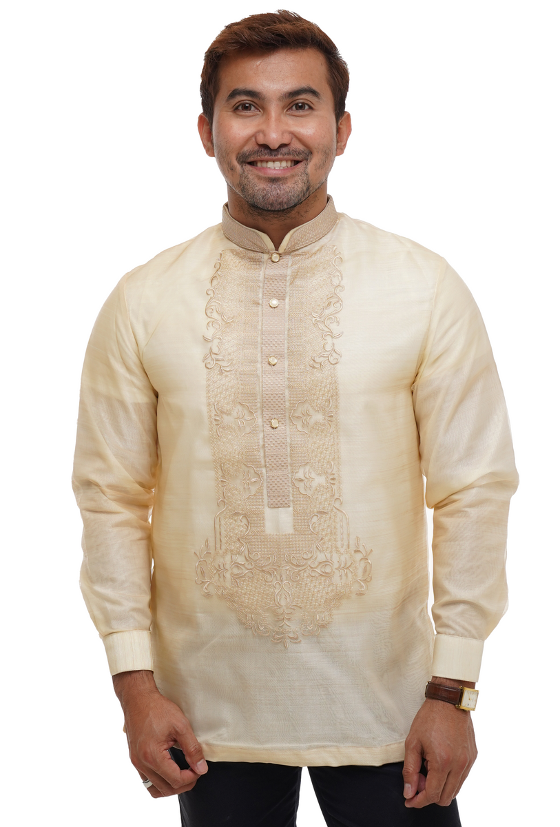 Pinya Organza Barong Tagalog Men - Juan JS120 For Sale – Barong World